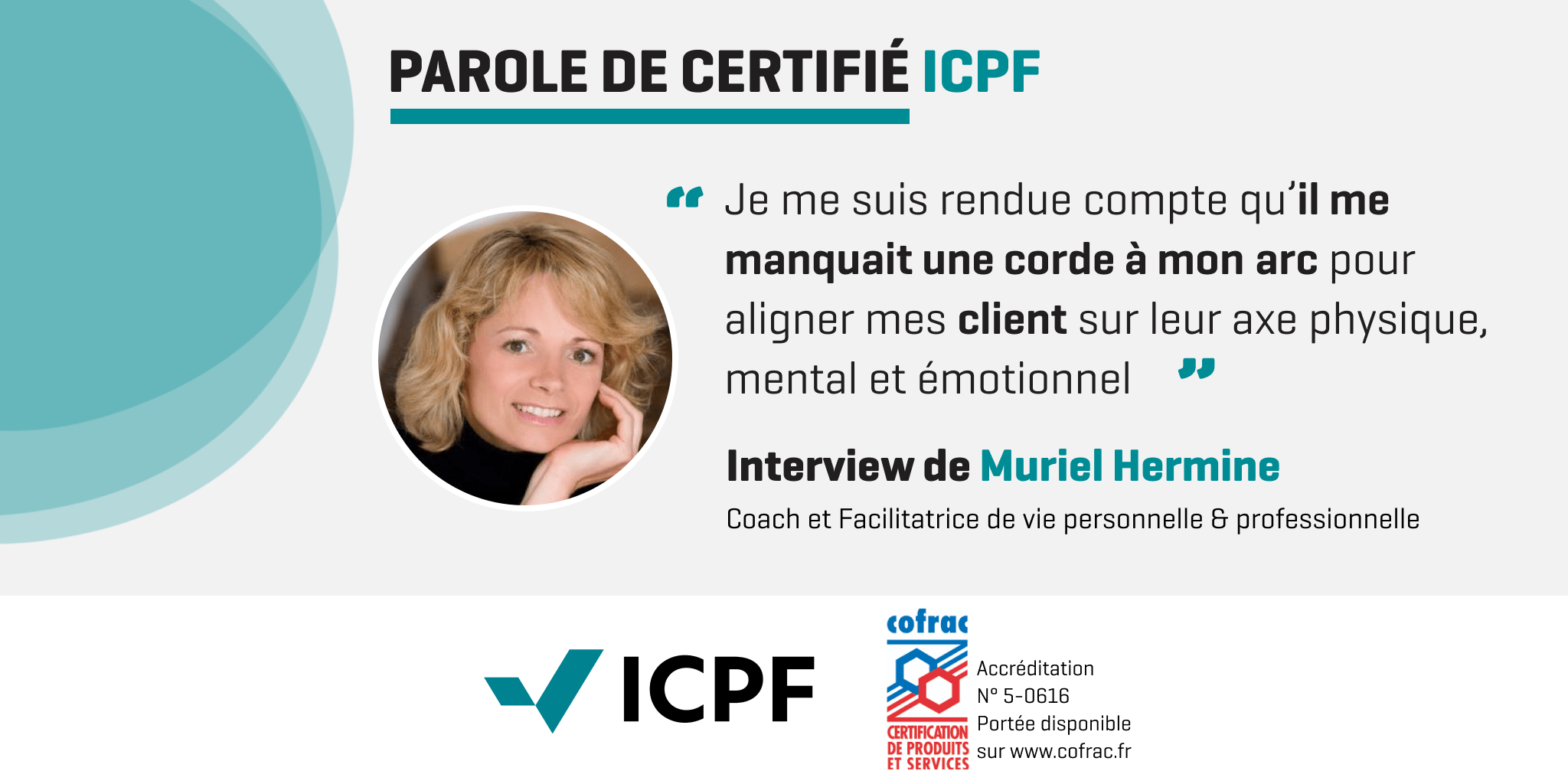 Muriel Hermine, certifiée ICPF & PSI, a anticipé la réforme de la formation professionnelle et ...